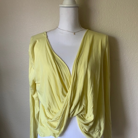 Tops | Yellow Cleavage Top | Poshmark